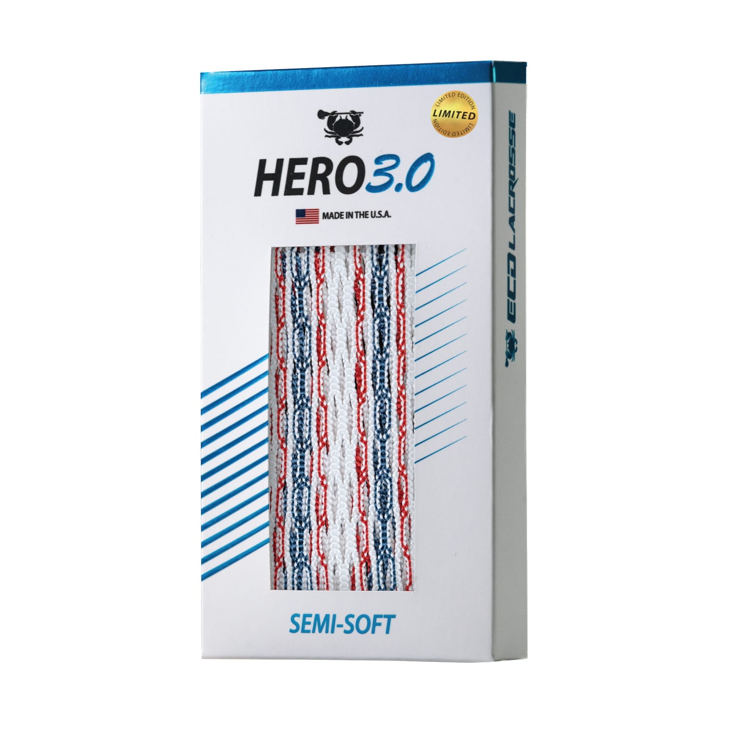 ECD Hero 3.0 USA Semi-Soft Lacrosse Mesh Stringing Piece