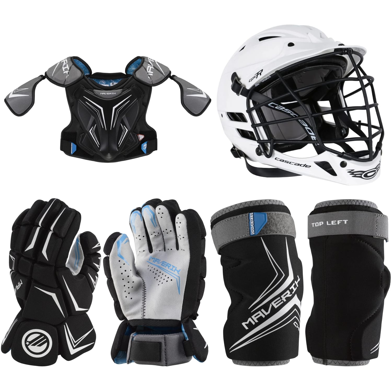 Maverik Charger Lacrosse Starter Kit - Gloves, Shoulder Pads, Arm Pads