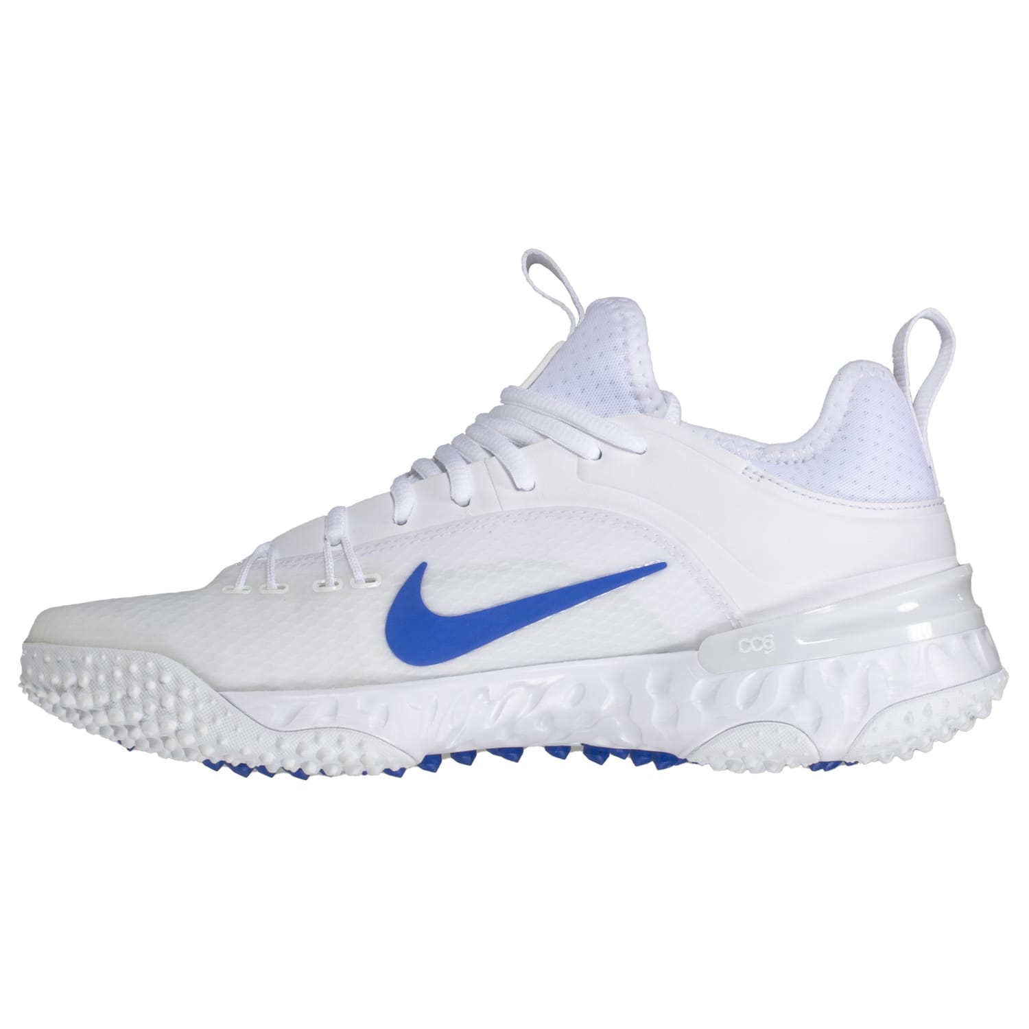 Nike Huarache 9 Elite Turf Lax White/Royal Blue Lacrosse Cleats