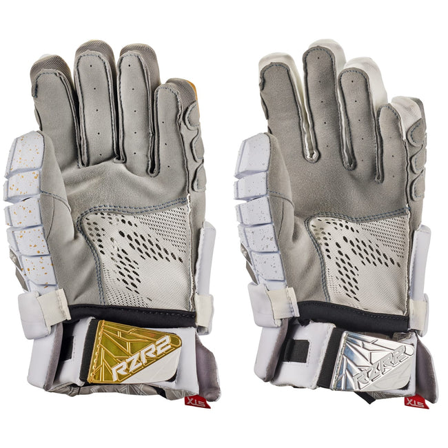 STX Surgeon RZR2 Gold & Silver Lacrosse Gloves