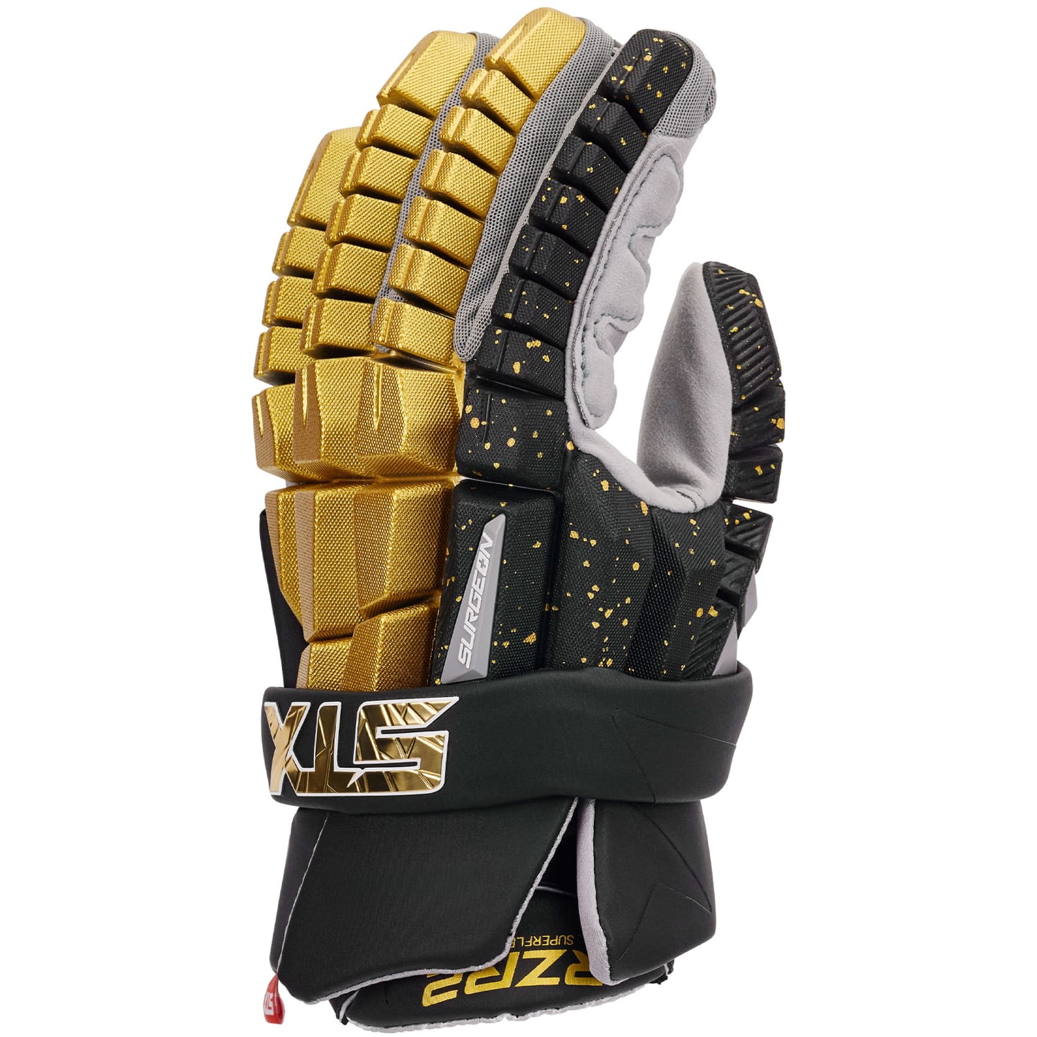 STX Surgeon RZR2 Black/Gold Lacrosse Gloves