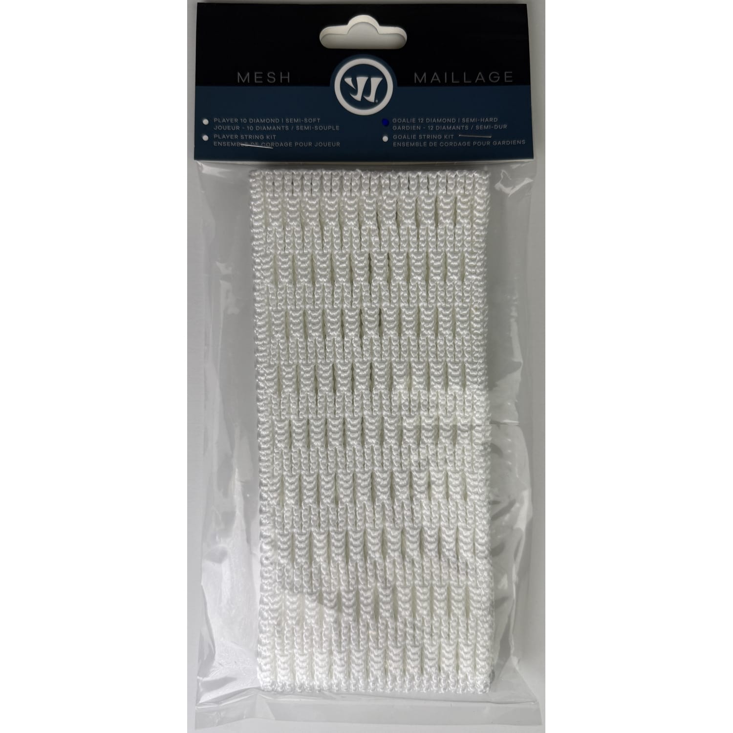 Warrior Goalie 12-Diamond Semi-Hard Goalie Mesh Lacrosse Stringing Pie