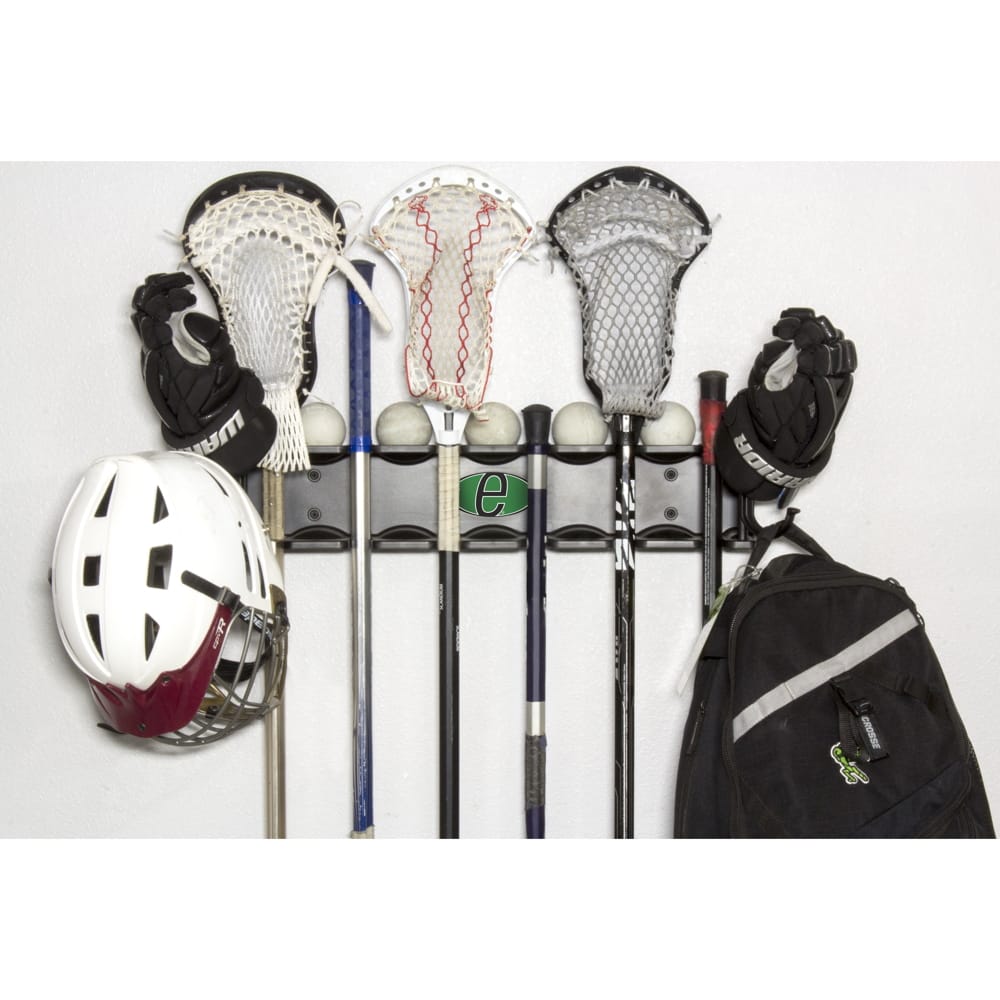Lacrosse Stick Multi-Sport Storage Rack with 2 Hooks by Evolution ...