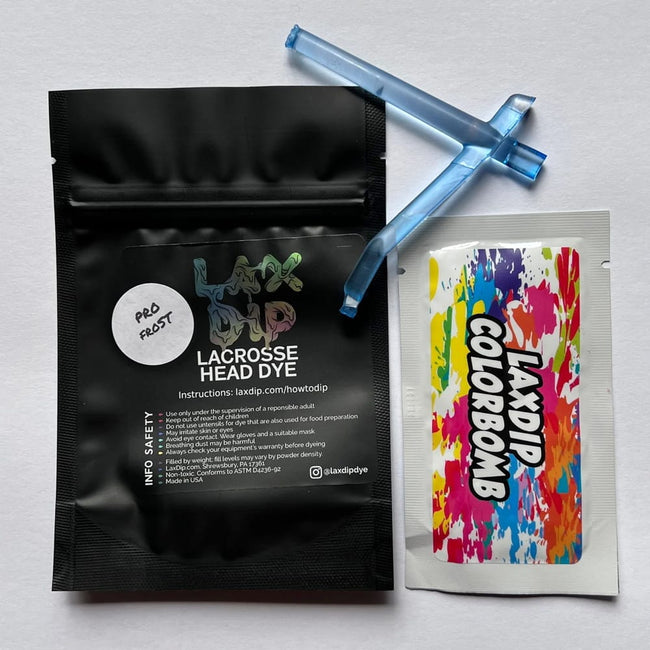 LaxDip Dye PRO Series with Colorbomb Lacrosse Head Powder Dye