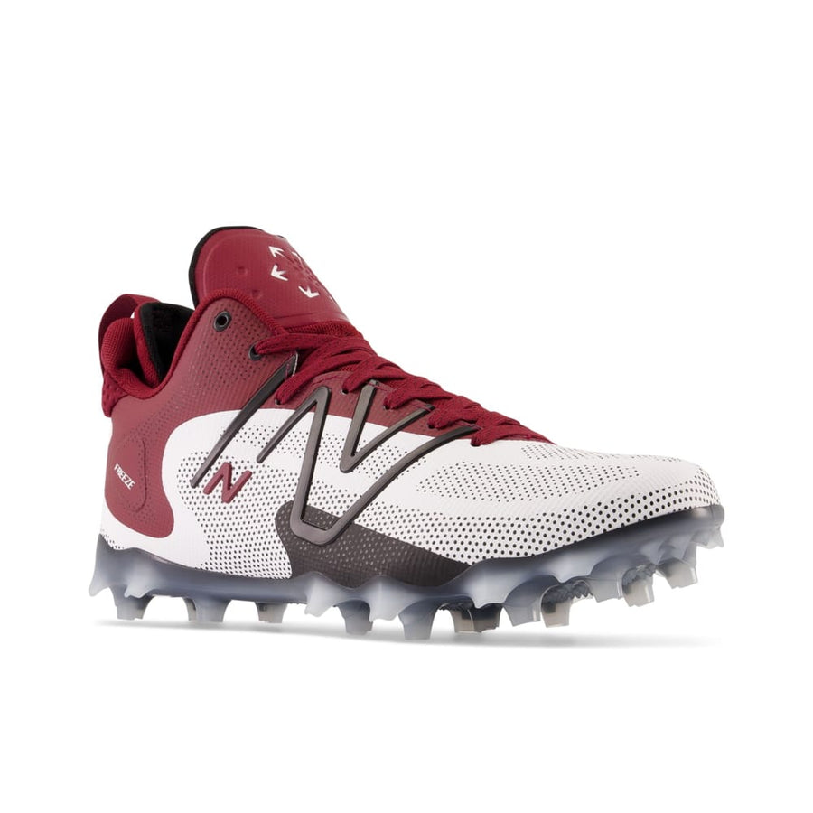New Balance Freeze V4 White/Crimson Lacrosse Cleats
