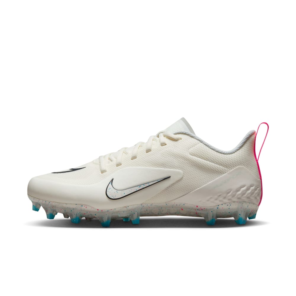 Nike Alpha Huarache 8 Pro White/Pink/Blue Lacrosse Cleats