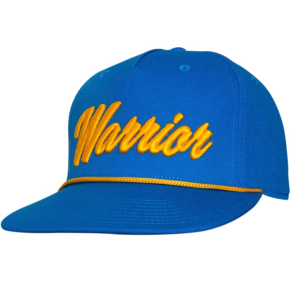 Warrior Script Rope Bright Blue Snapback Lacrosse Hat Cap