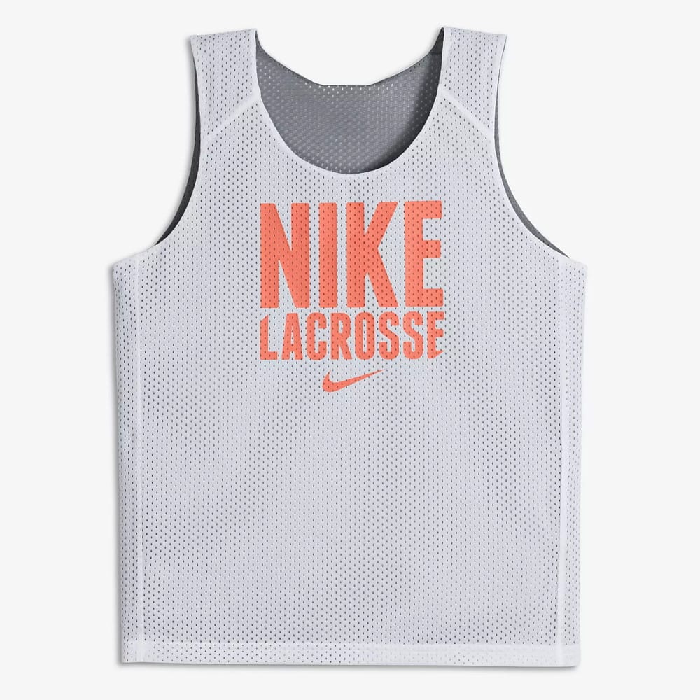 Nike Reversible White/Grey Youth Lacrosse Training Pinnie