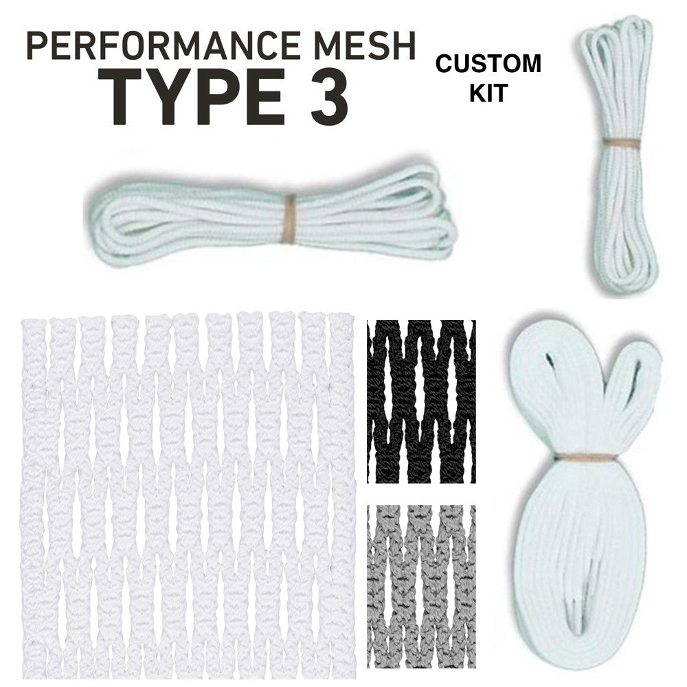 SportStop STRING KING TYPE 3 CUSTOM Men's Lacrosse Mesh Stringing Kit